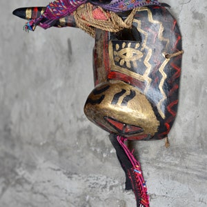 Black Bull/demon Mask Hand-carved Hand-painted From Guatemala ...