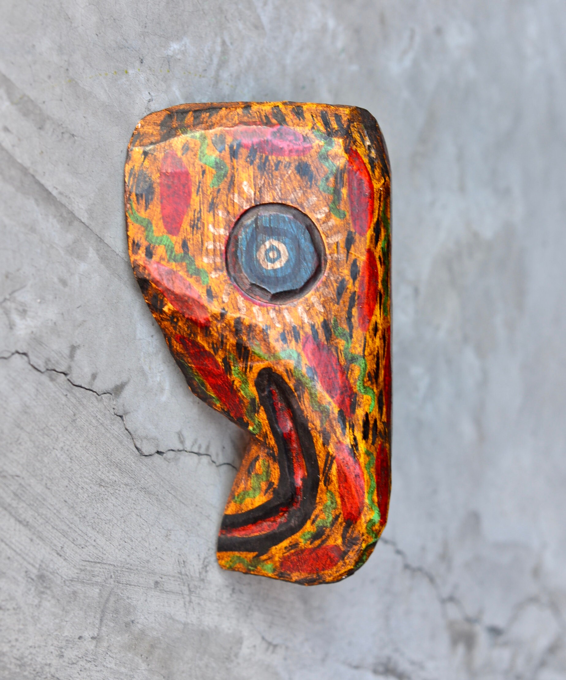 Small Yellow Bird Mask Mayan Art Decor Ethnic Handcraft | Etsy