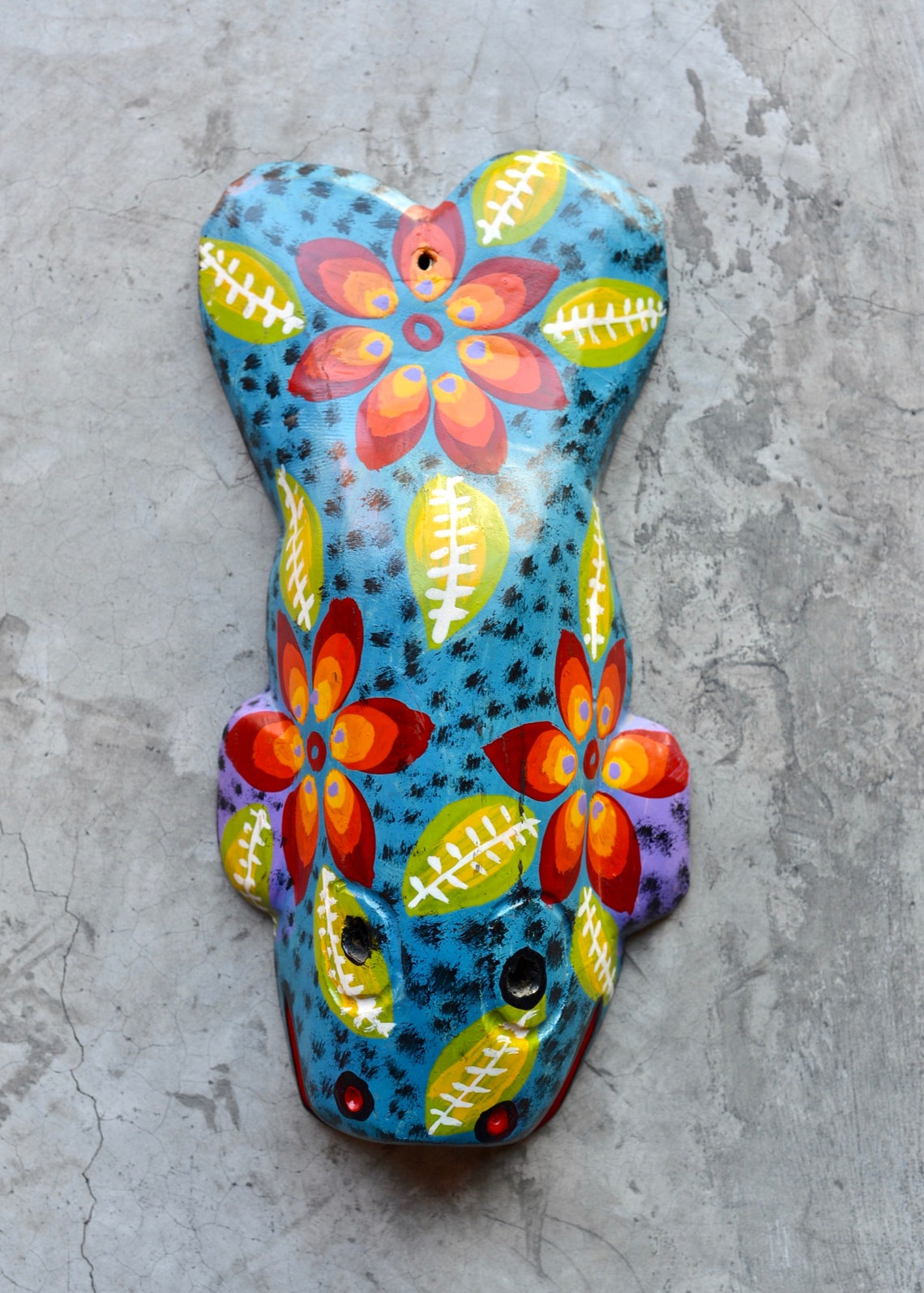 Smiley Blue Fish Fisk Mask Fish Handcraft Funny Mask | Etsy