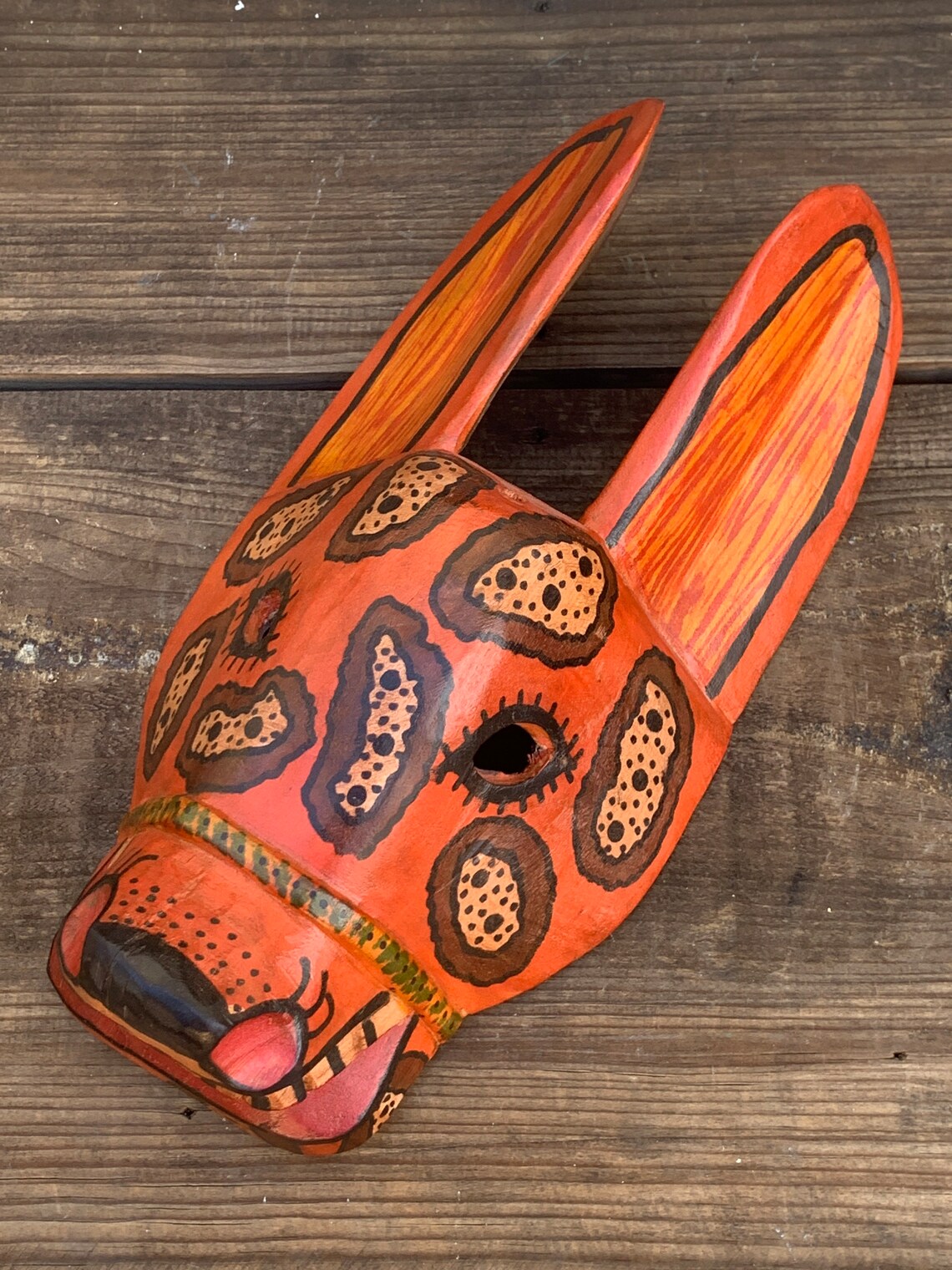 VTG Horse Mask Hand Carved Hand Painted From Guatemala - Etsy