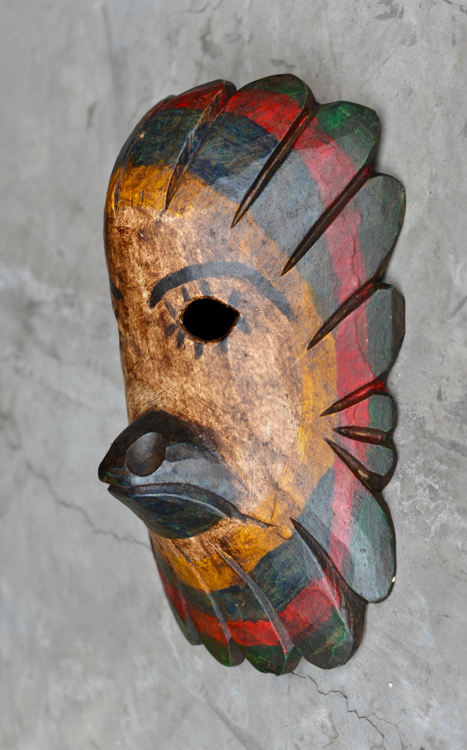 Unique Vintage Styled Bird Mask Hand-carved Hand-painted From | Etsy