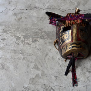 Black Bull/demon Mask Hand-carved Hand-painted From Guatemala ...