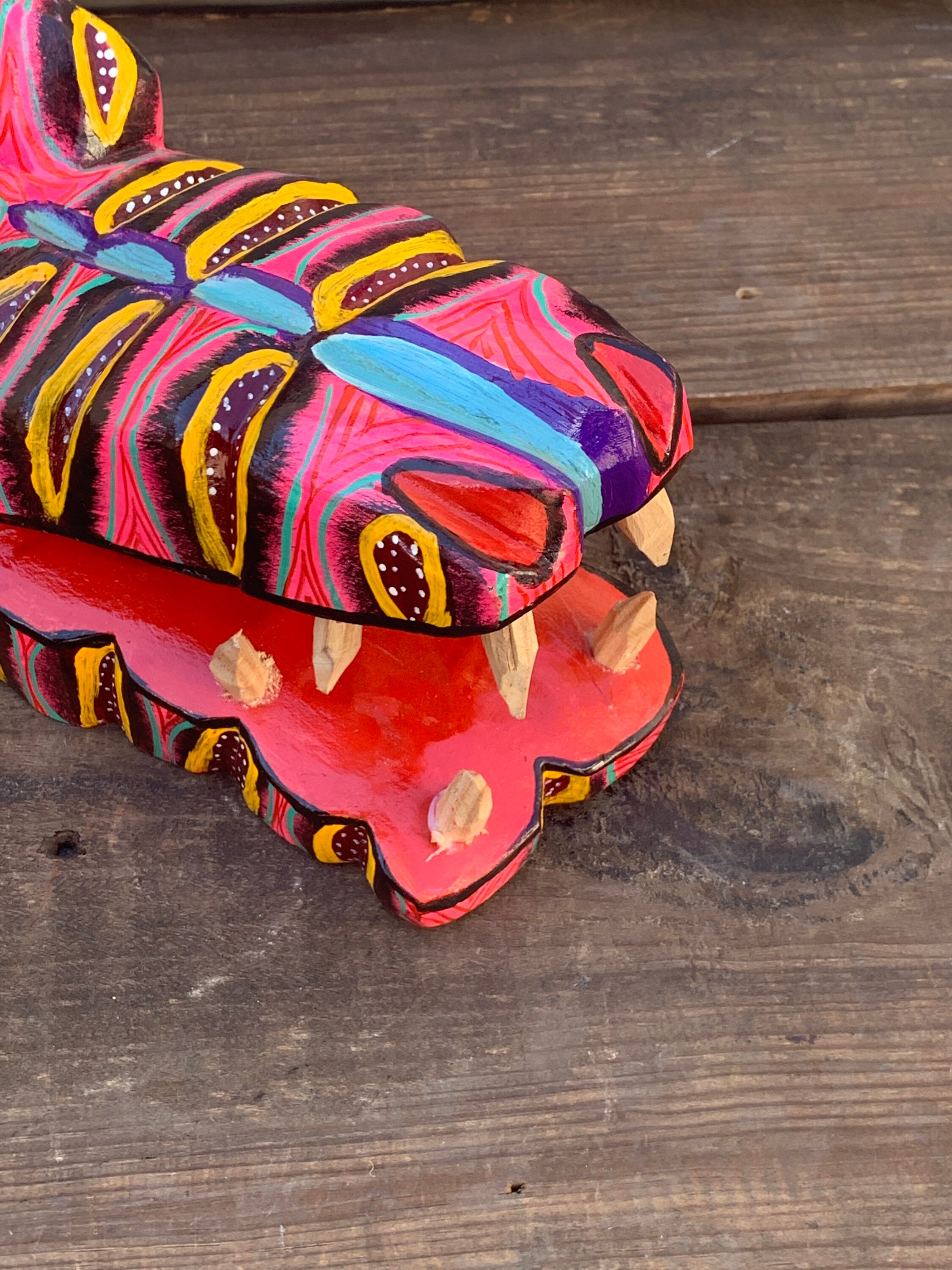 Art Objects Art & Collectibles Mexican Pink Croc Handcraft Primitive ...