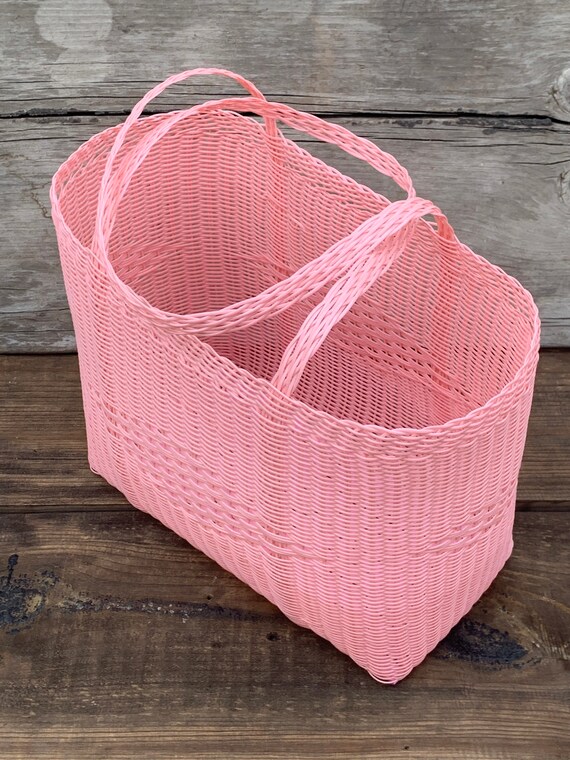 NEW Soft Pink Beach Guatemalan Plastic Market Basket Strong - Etsy