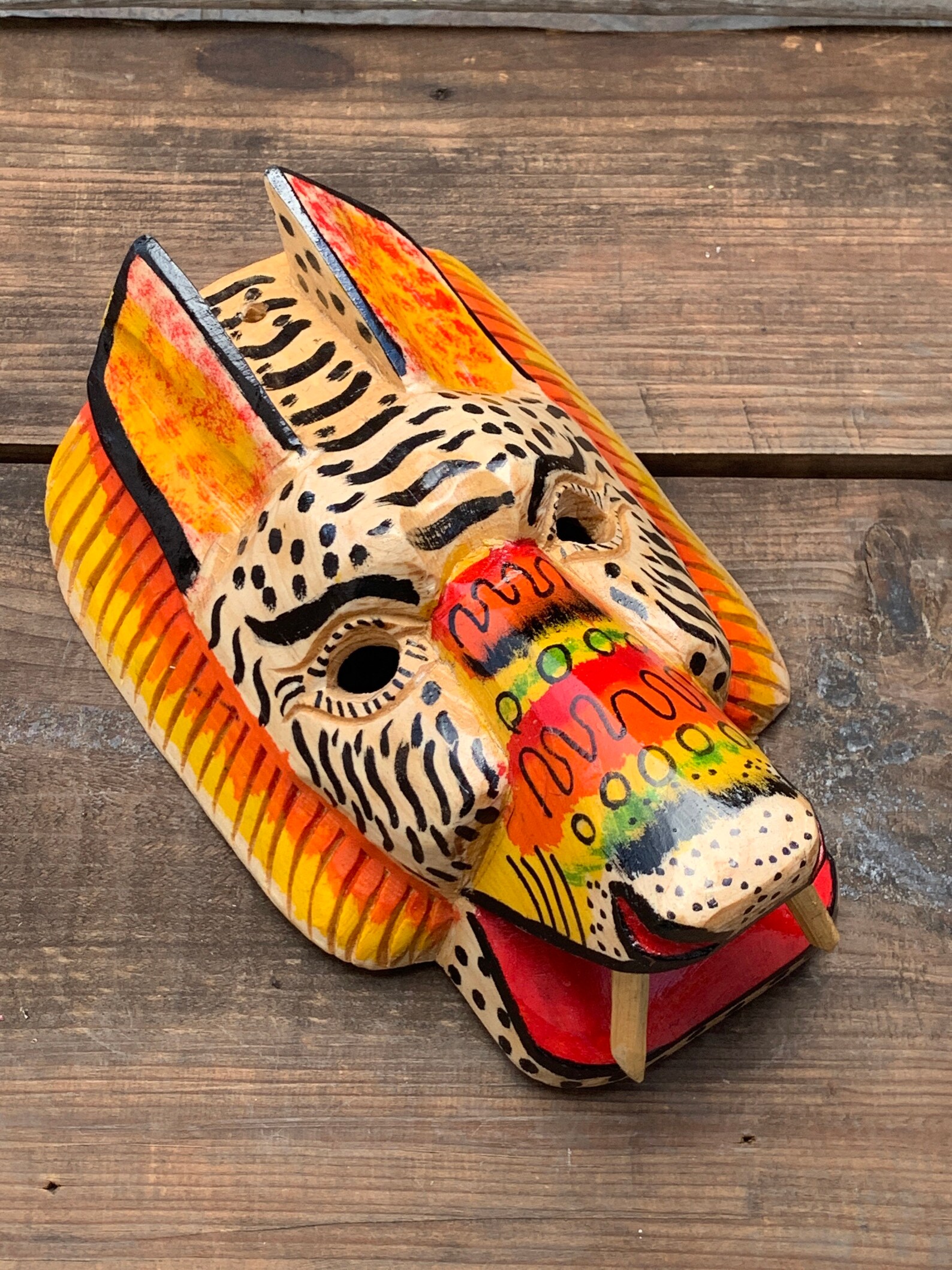 Cool Yellow and Black Lion Handcraft Guatemala Handmade - Etsy