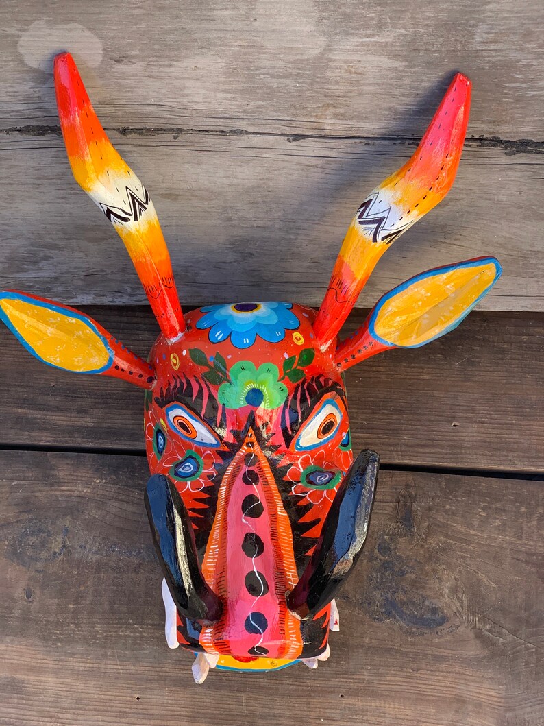 LARGE and Unique Guatemalan Dragon Mask Hand-carved - Etsy