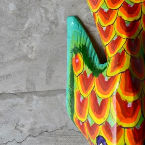 Animal Mask Yellow Fish Mask Hand Painted Mayan Mask Guatemalan Mask ...