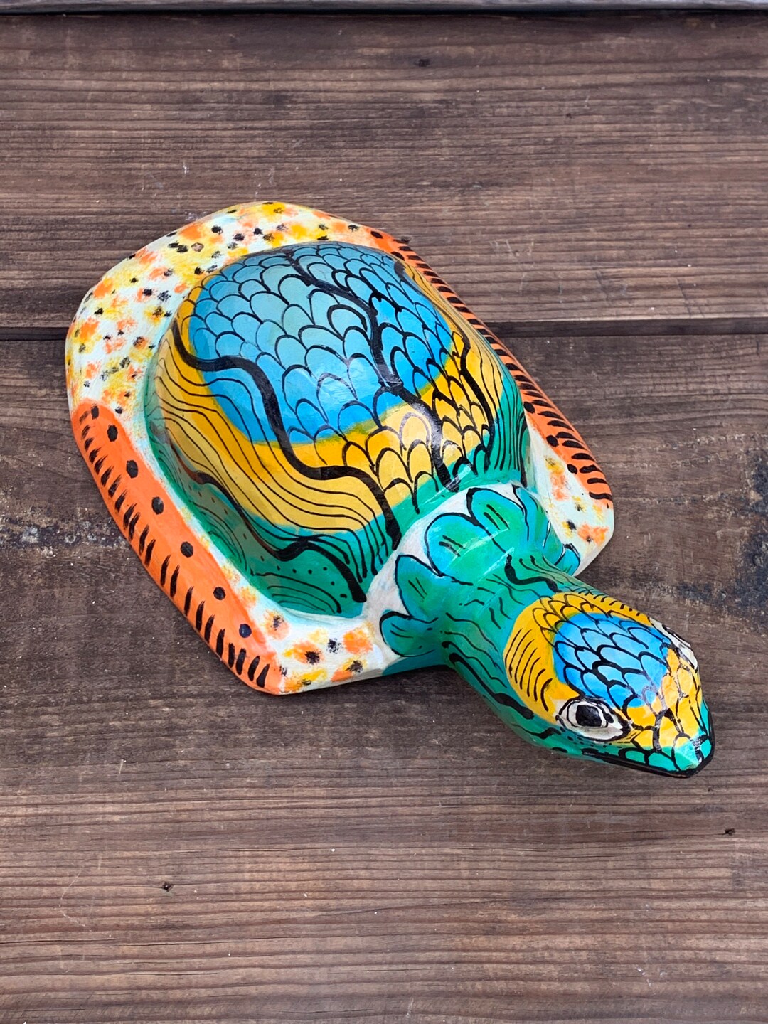 Turtle Home Decor Guatemalan Handcraft Wood Carved Turtle Hand Carving ...