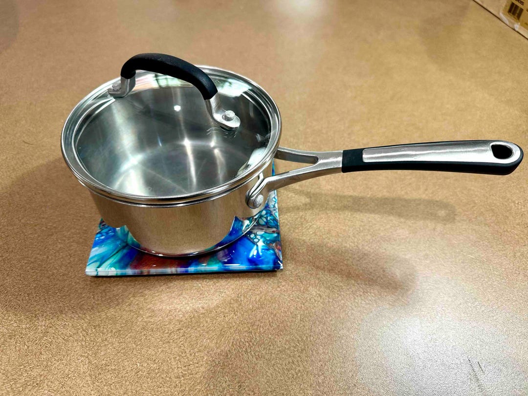 Vibrant Resin Art Trivet Handcrafted Fluid Art Tile / Unique Resin ...