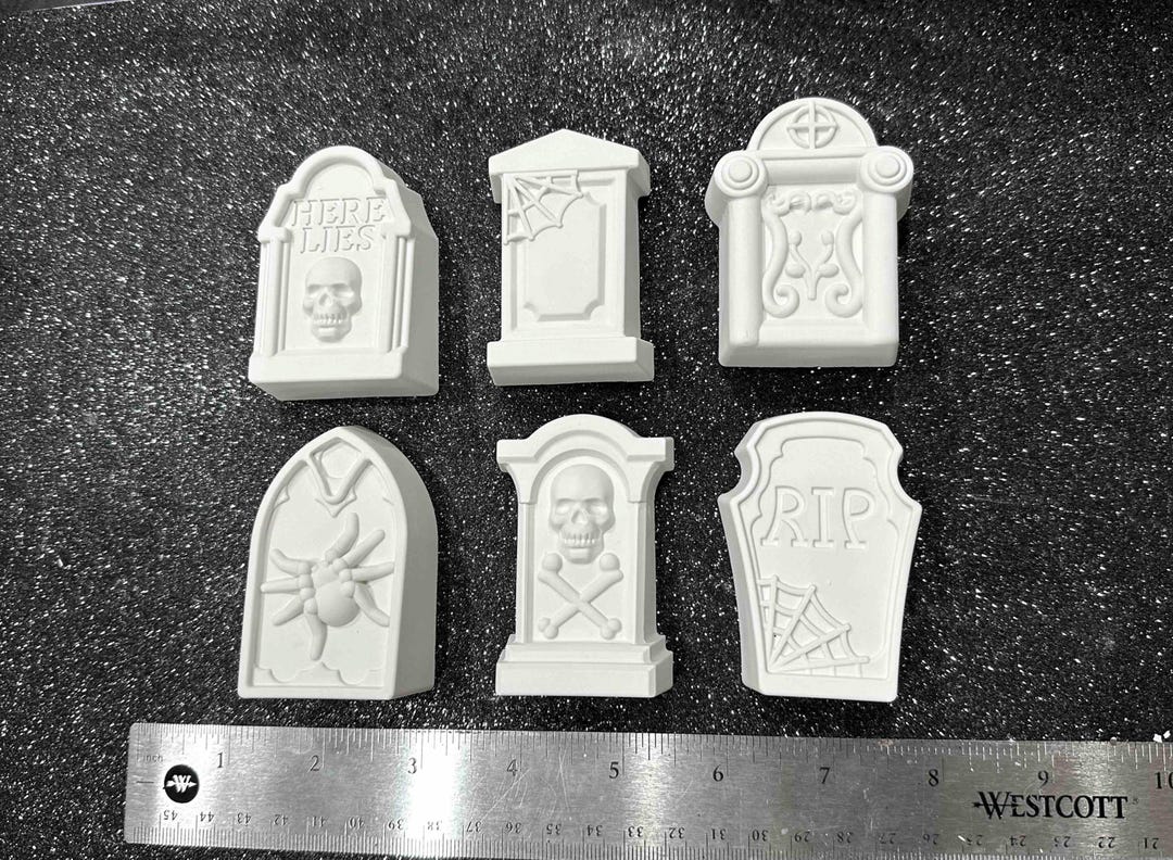 6 Tombstone Paintable Halloween Crafts / Paintable Halloween Crafts ...
