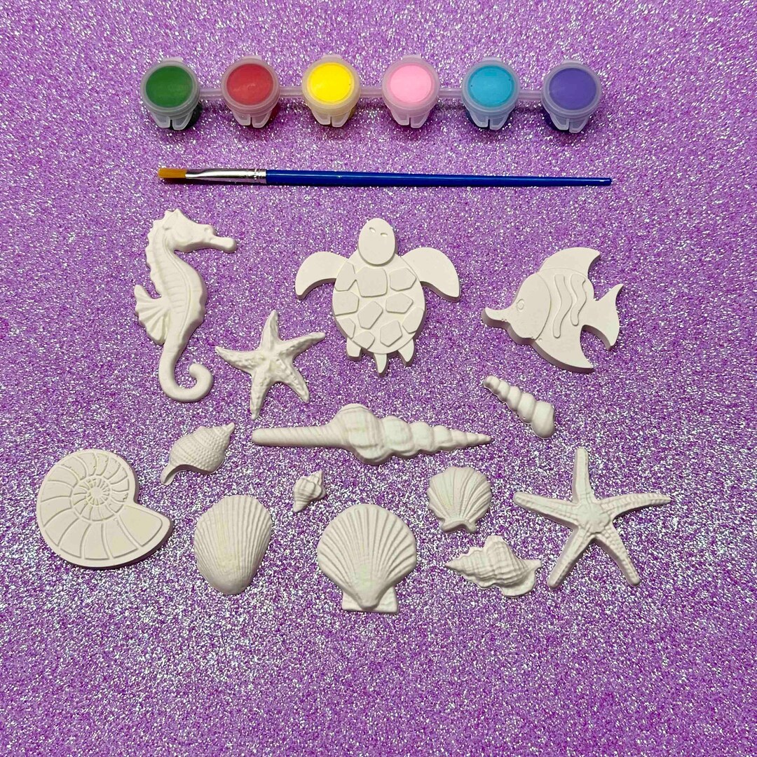 Sea Life Beach Items Paint / Paintable Crafts / Plaster Paint Crafts ...