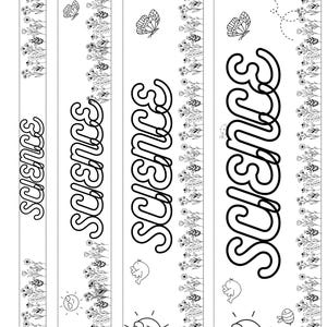 Science Coloring Binder Cover, Back to School, Elementary - Etsy