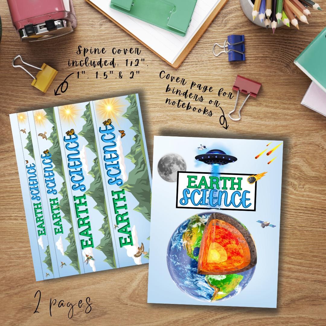 Back to School Earth Science Binder Cover - Etsy