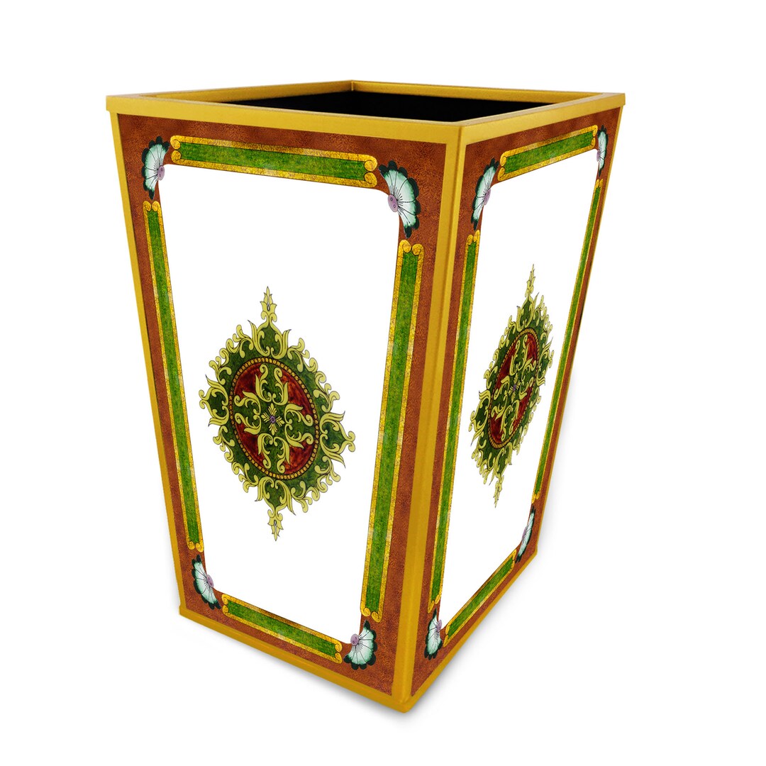 Colonial Trash Can - Peruvian Traditional Colonial Style - Personalized ...