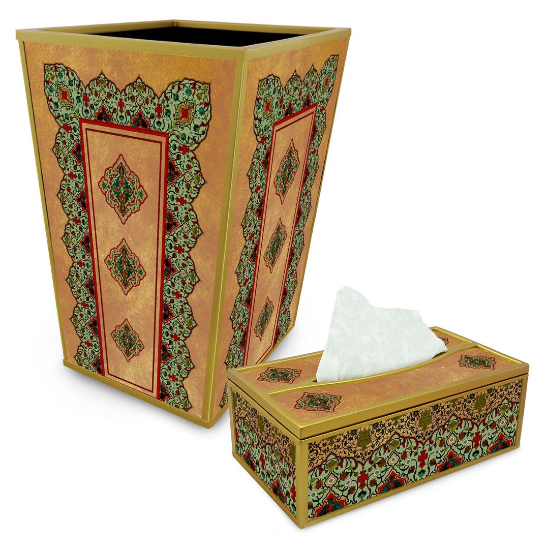Persian Waste Bin - Classic Persian Design - Elegant Home Décor - Hand ...