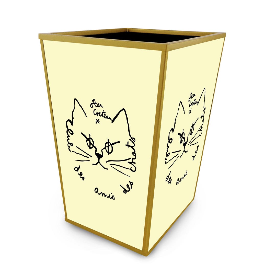 Decorative Wastebasket French Artist Jean Cocteau's Club Des Amis Des ...
