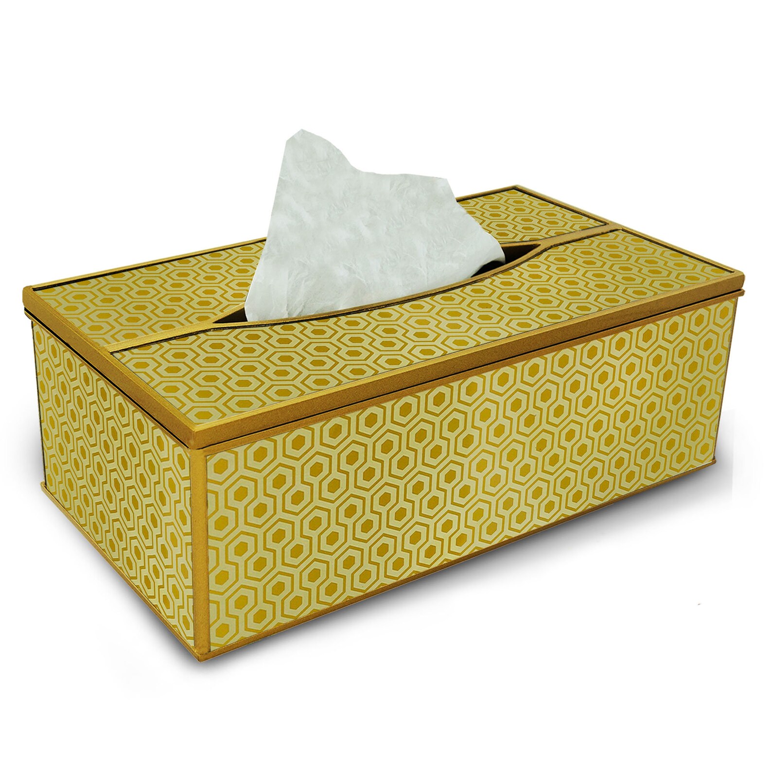 Modern Tissue Cover Golden Art Deco Rectangular Tissue Box | Etsy