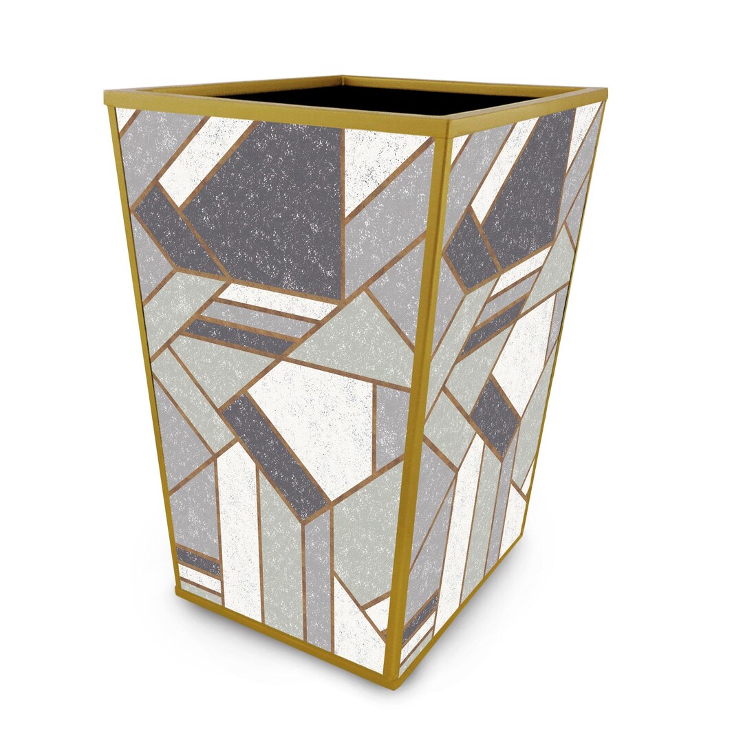 Decorative Garbage Can Art Deco Vintage Design Handmade Decorative ...