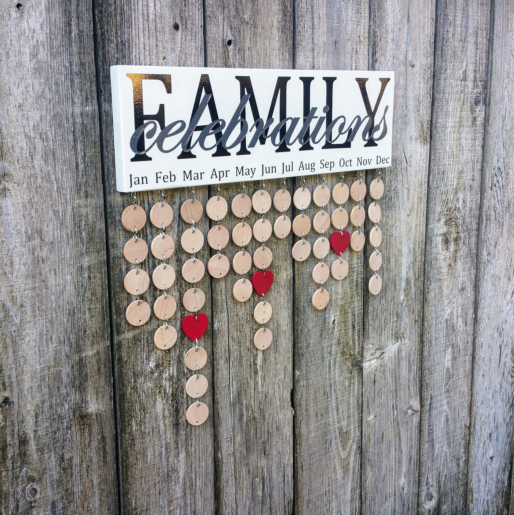 Family Birthday Board Sign with tags Family Celebrations | Etsy