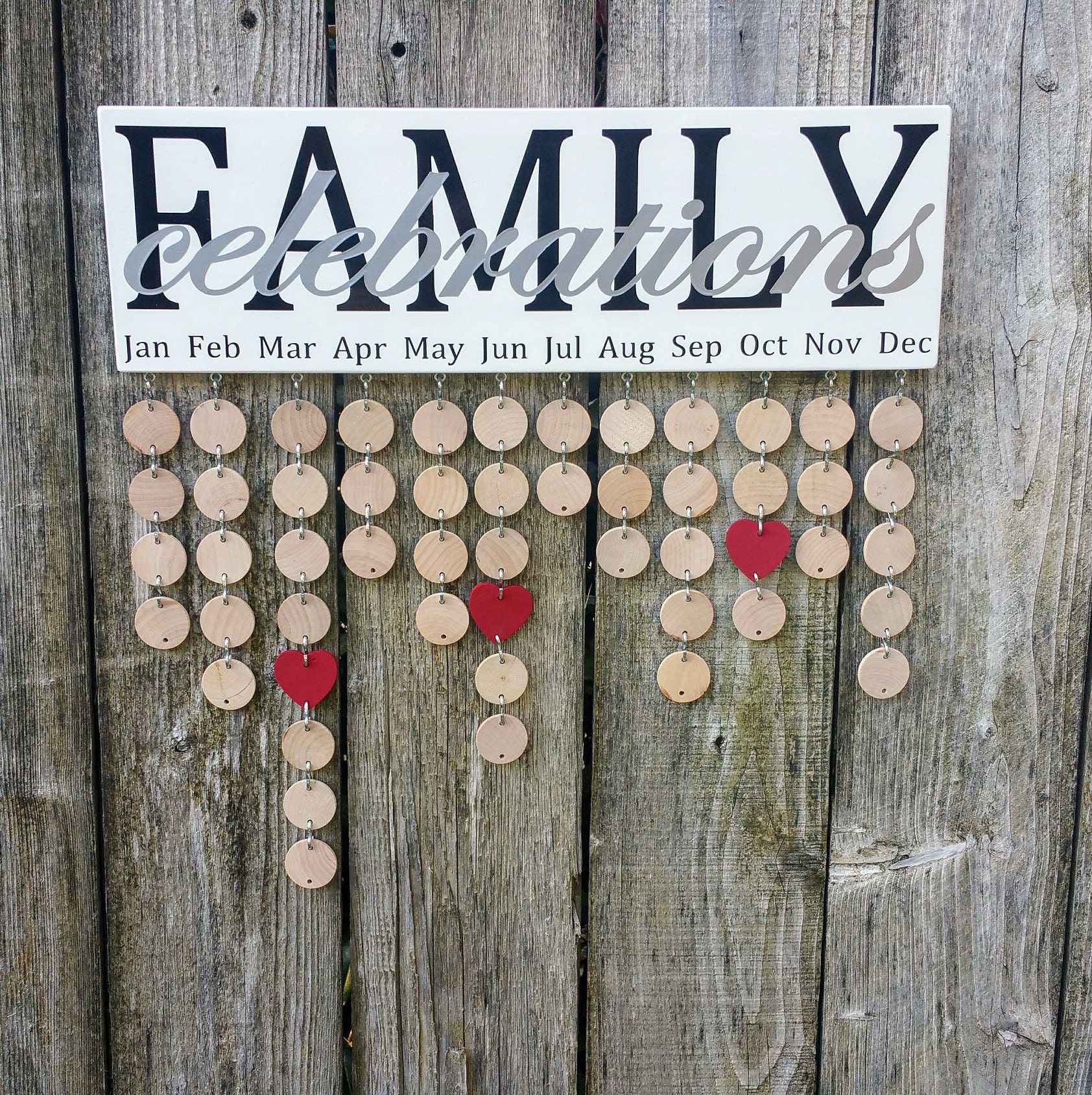 Family Birthday Board Sign with tags Family Celebrations | Etsy