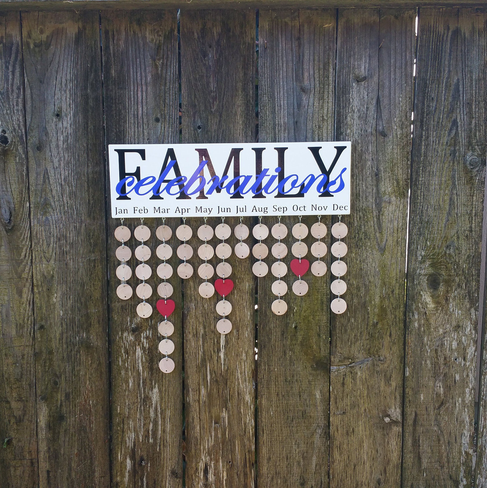 Family Birthday Board Sign with tags Family Celebrations | Etsy