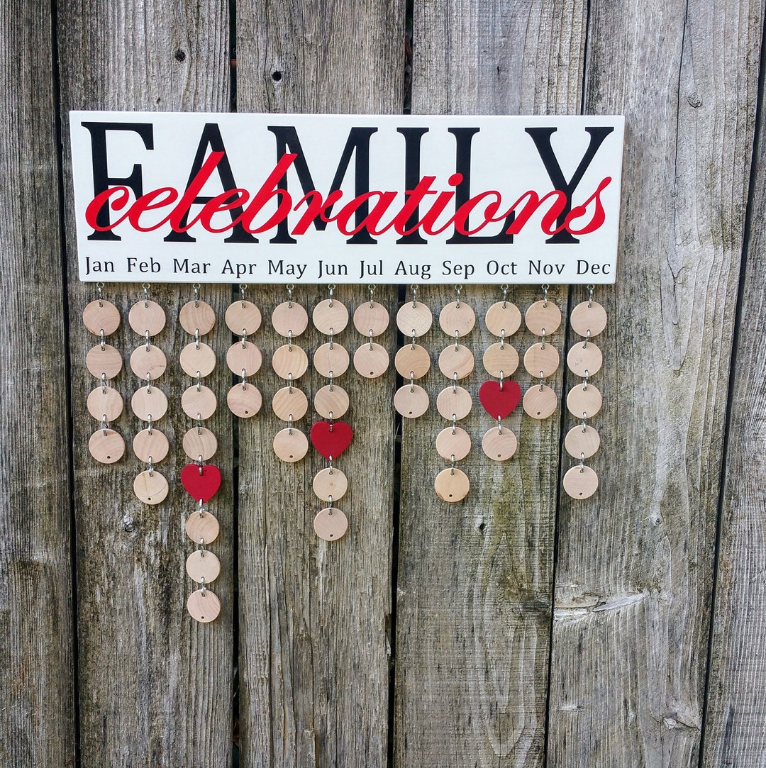 Family Birthday Board Sign With Tags Family Celebrations - Etsy