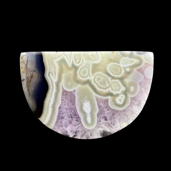 Turkish Ultra Rare White Pseudomorph Agate Amethyst Cabochon - Etsy
