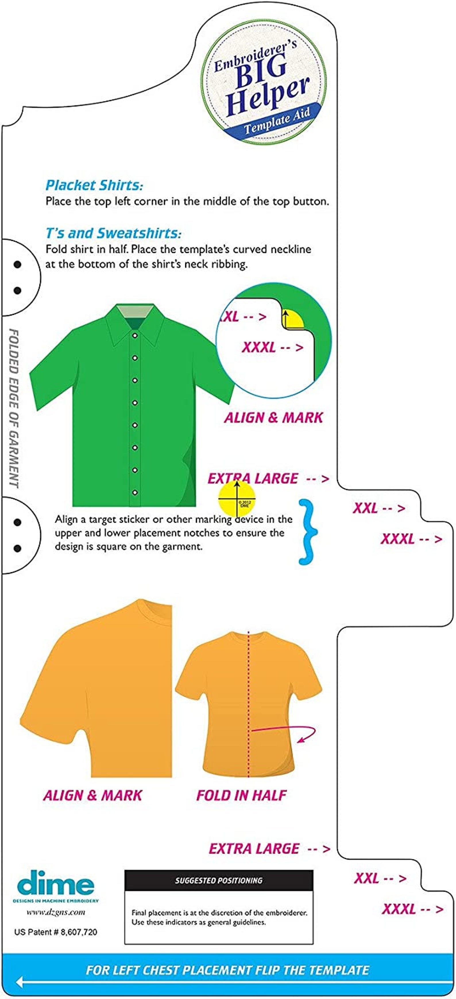 Embroiderer's BIG Helper for Left & Right Chest Embroidery - Etsy