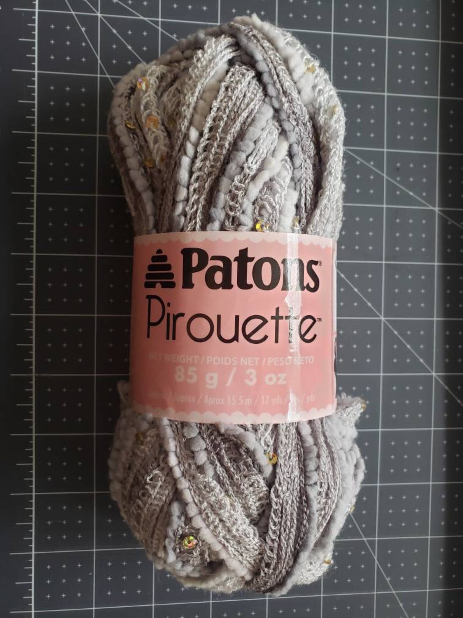 New Patons Pirouette Sequin Yarn 1 Skein 85 Grams Silver Sparkle - Etsy
