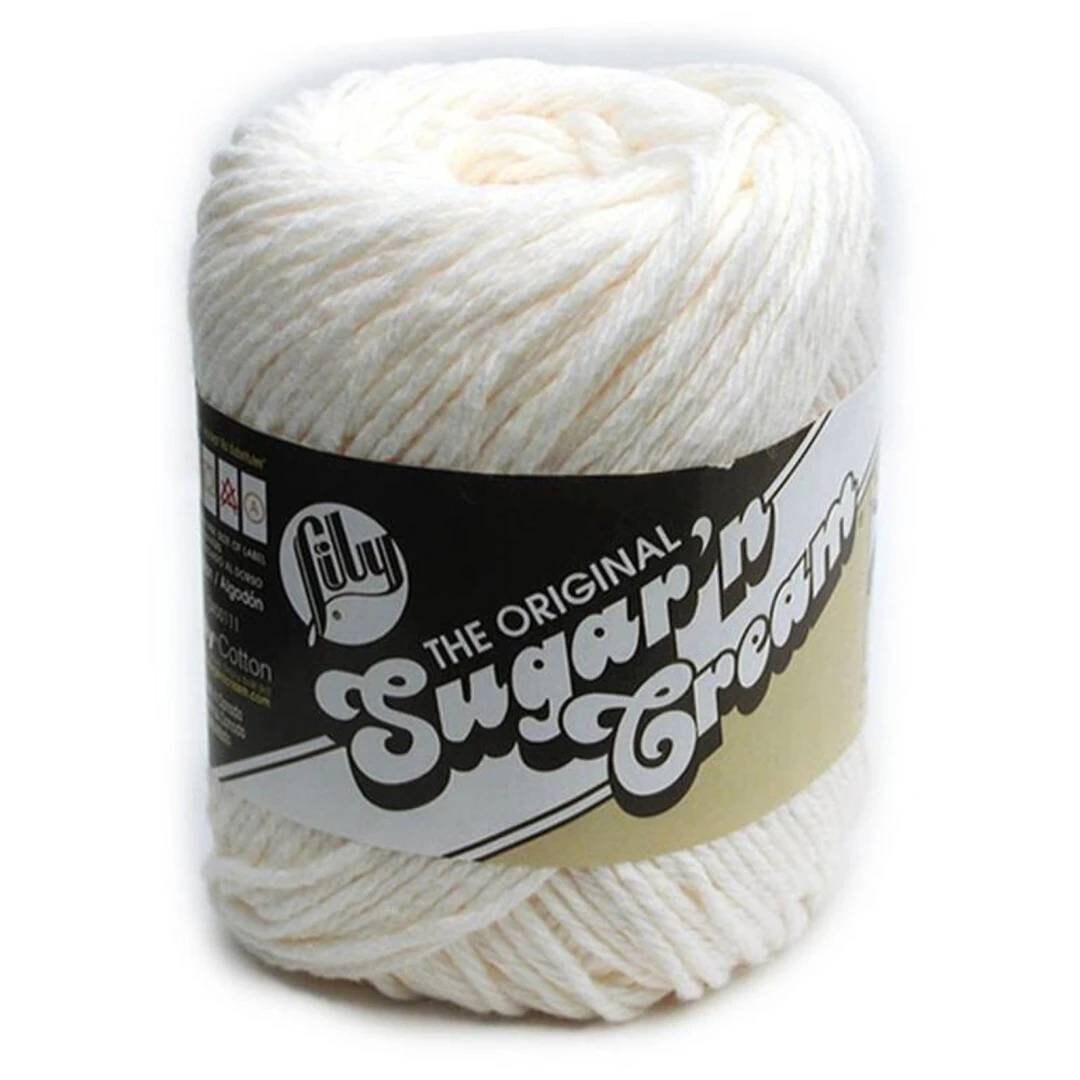 New LILY SUGAR’N CREAM Yarn Natural Cotton 1 Skein 2.5oz 70.9grams Soft ...