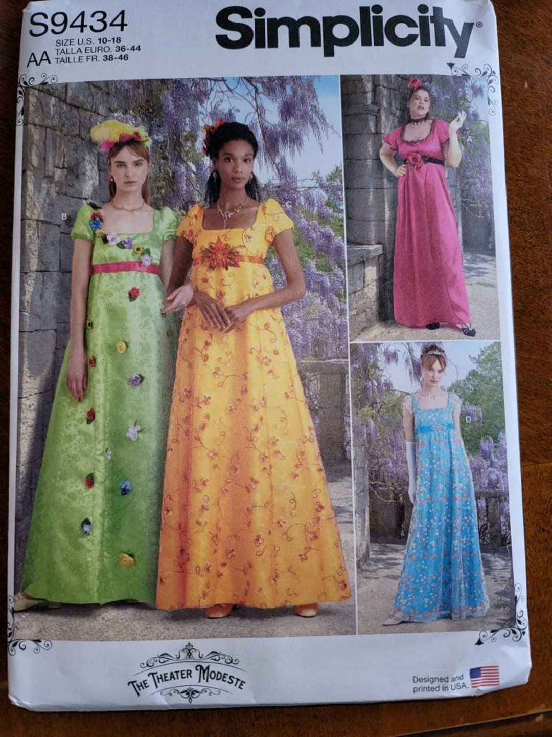 New Simplicity S9434 Bridgerton Regency Sense Sensibility Empire ...