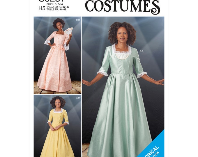 New Mccalls M8132 Regency Sense Sensibility Empire Napoleonic Era Circa ...