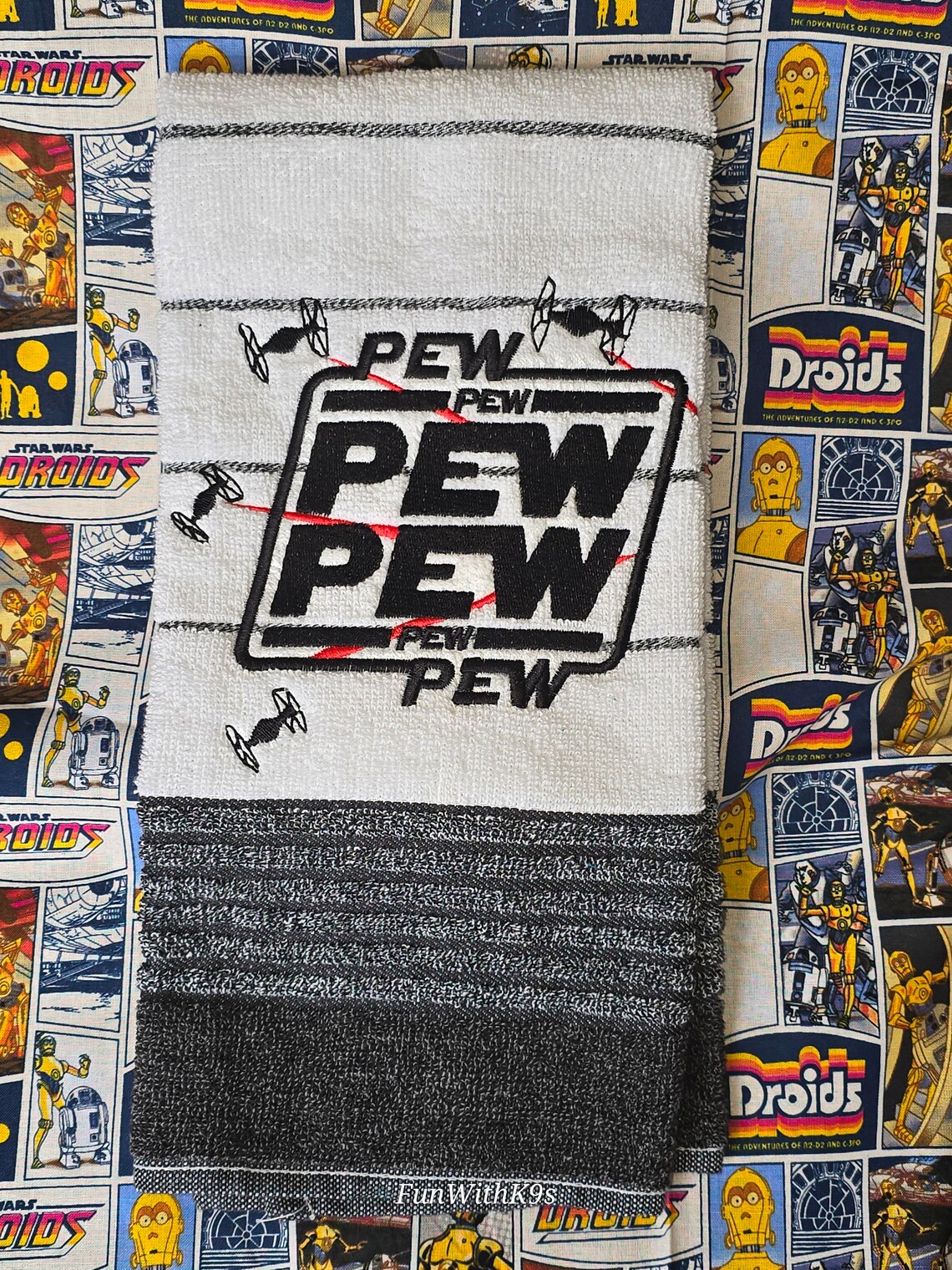 NEW Awesome Embroidered Star Wars Pew Pew Han Solo Death Star Jawa ...