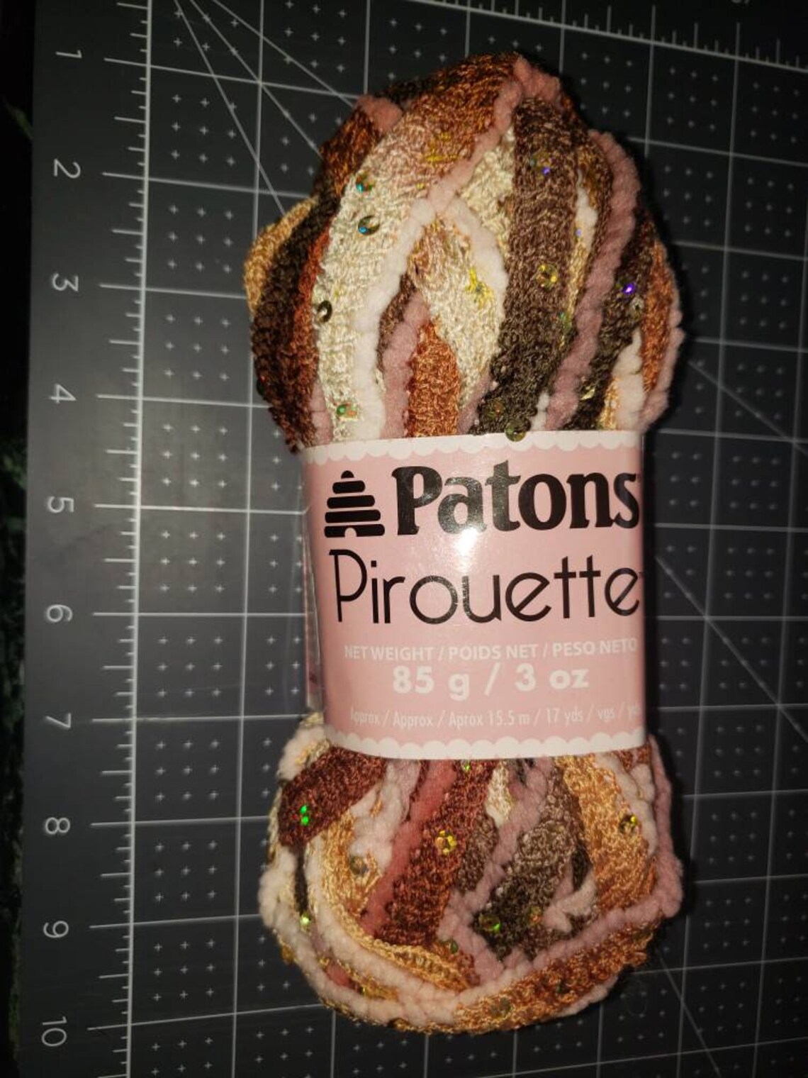 New Patons Pirouette Sequin Yarn 1 Skein 85 Grams Sienna - Etsy