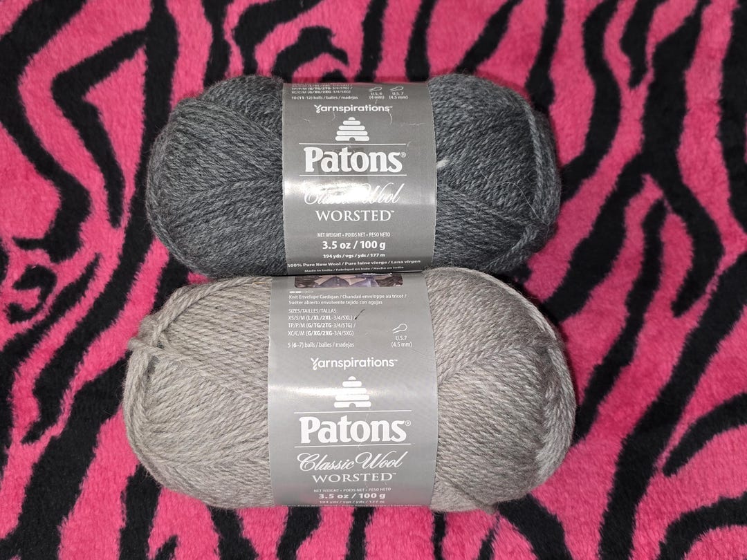 New PATONS CLASSIC Wool Worsted Yarn 1 Skein 100g 100% Wool Natural or ...