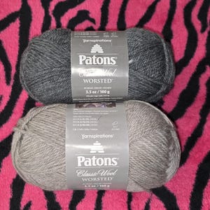 New PATONS CLASSIC Wool Worsted Yarn 1 Skein 100g 100% Wool Natural or ...