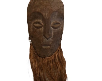 African Raffia Mask - Etsy