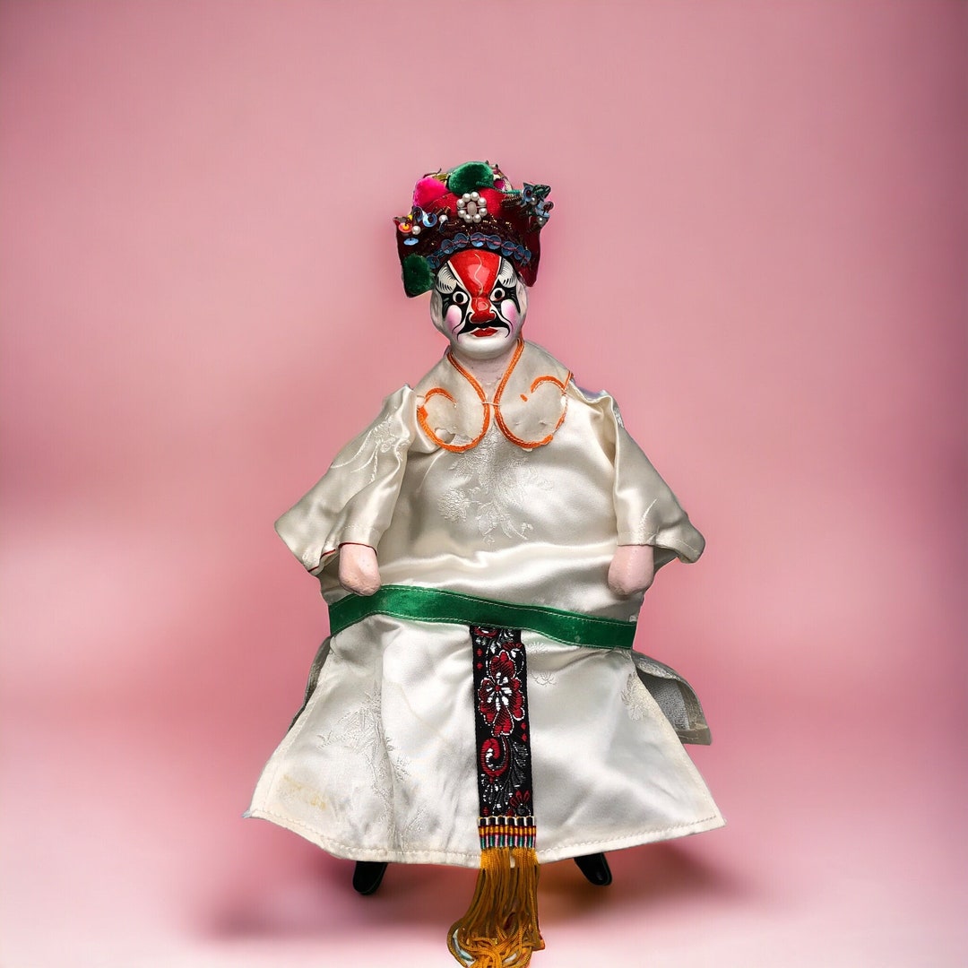 Chinese Asian11" Hand Puppet Opera Doll Clay Head, Hands and Feet in ...