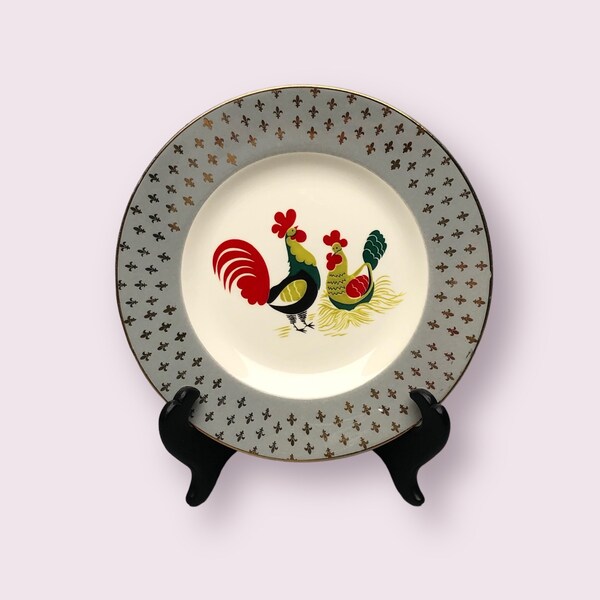 Rooster Hen Plate - Etsy