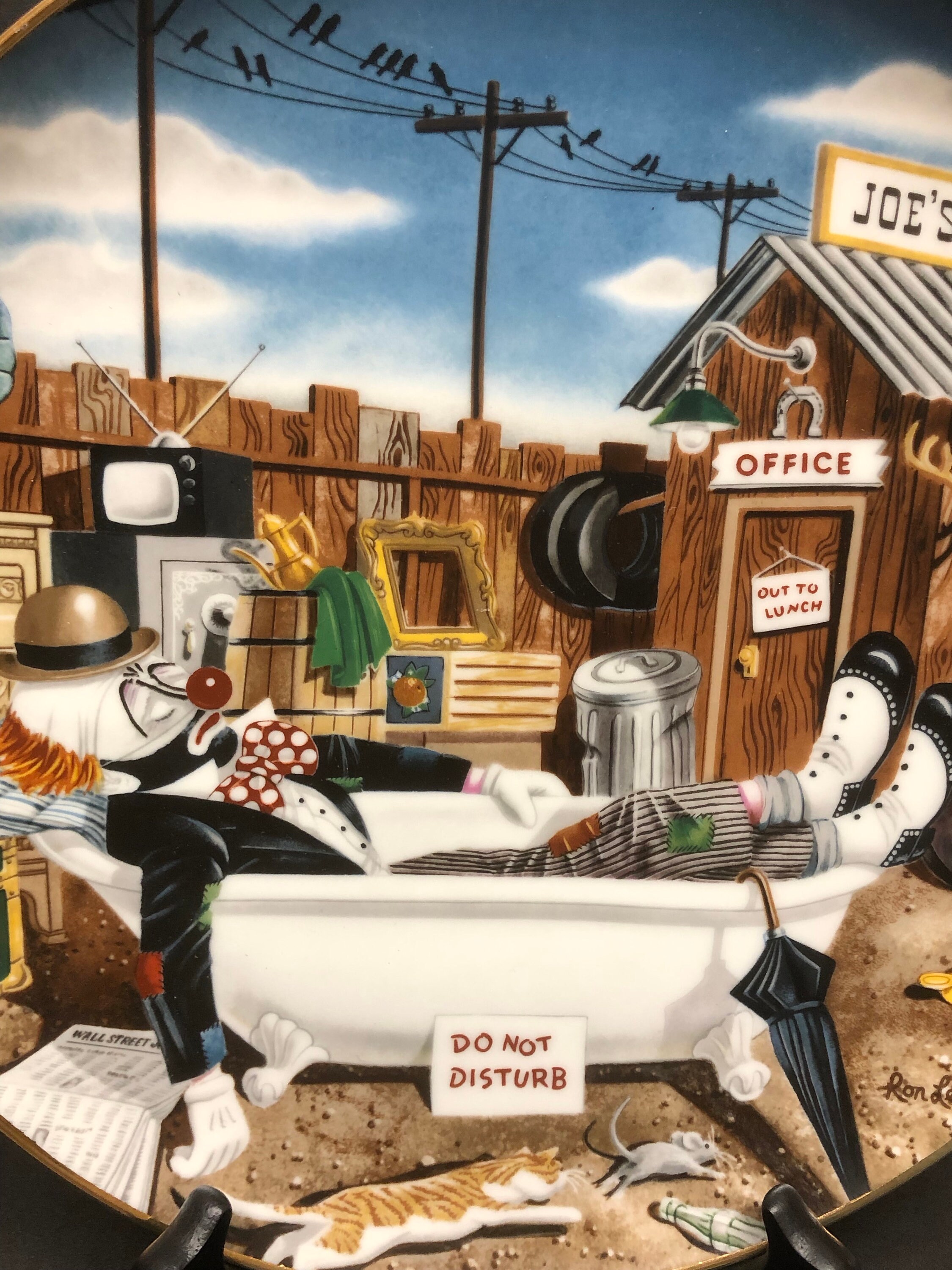 1982 Ron Lee Signed 10.5 Plate Do Not Disturb The World | Etsy