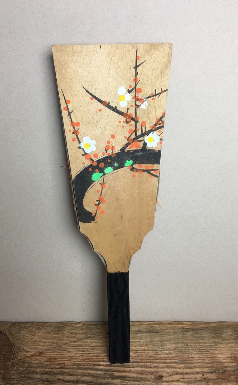 16 Japanese Hagoita Geisha Wooden Paddle Ornamental Fan | Etsy