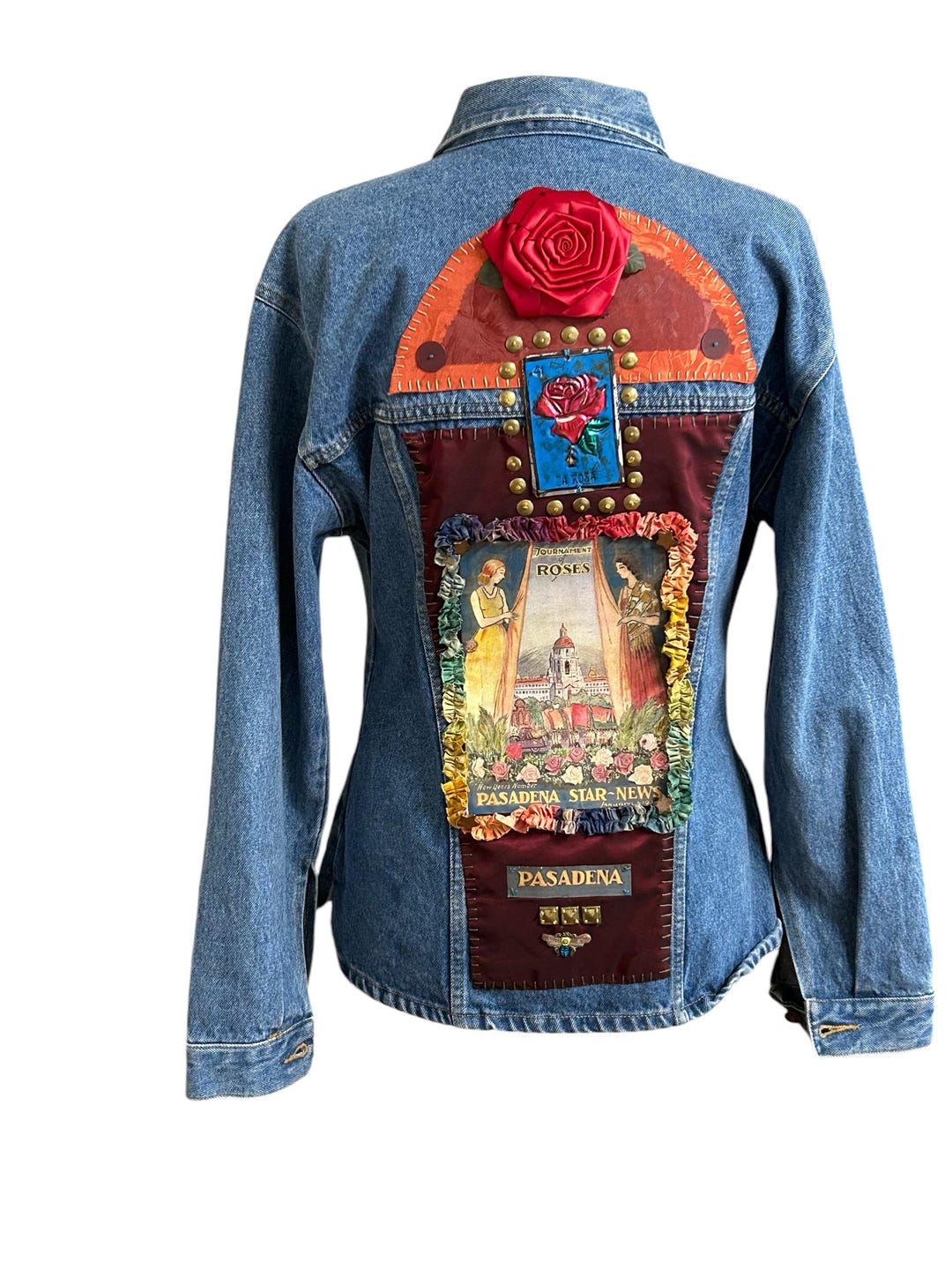 Vintage 80/90s Miss Juli NYC Denim Jacket "homage to the Rose Parade ...