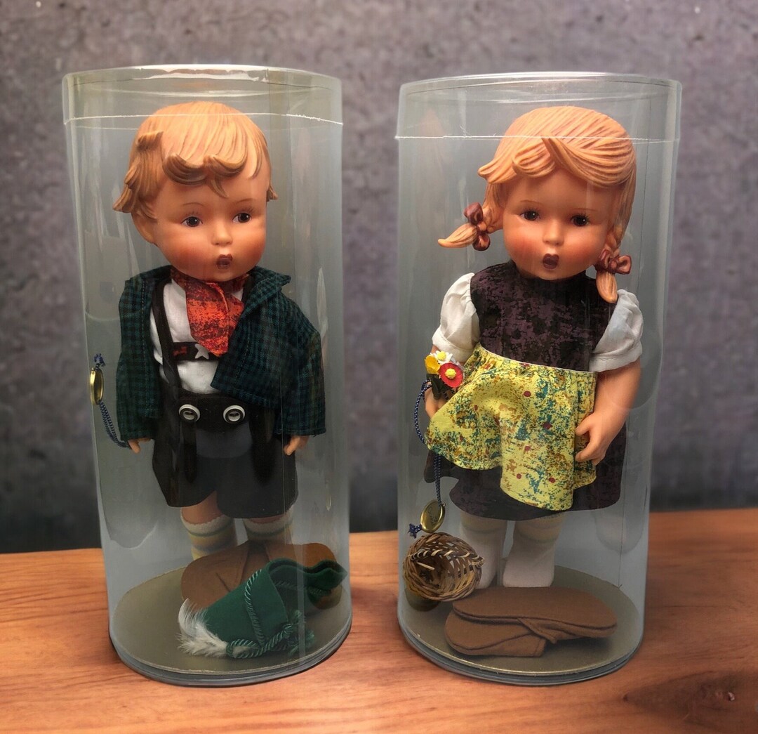 70s 2 Hummel Goebel 11 Vinyl Boy Girl Doll Set. Happy Wanderers, West ...