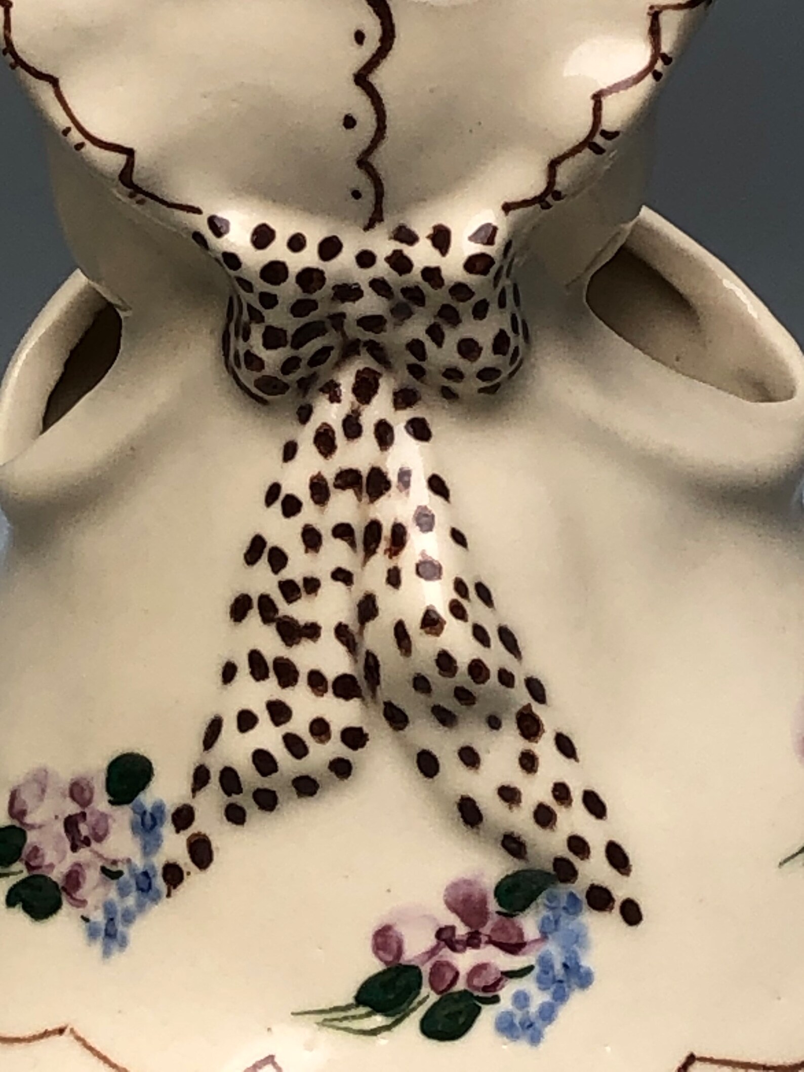 40s Weil California Pottery Ware Lady With Hat Bonnet Ceramic Double ...