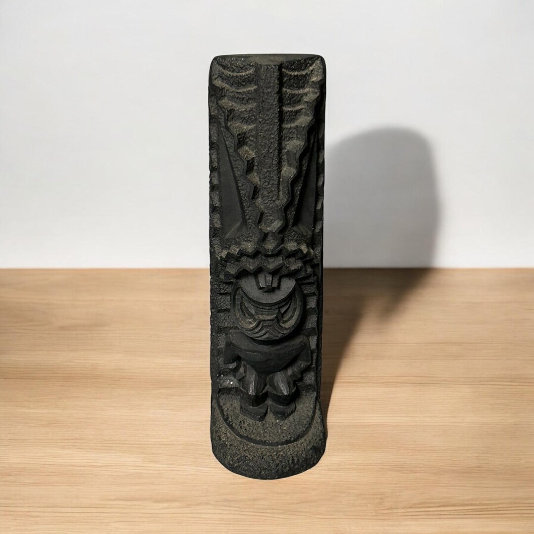60s Hawaiian Akua Lono God Replica Statue Aloha Lava Rock Tiki, Coco ...
