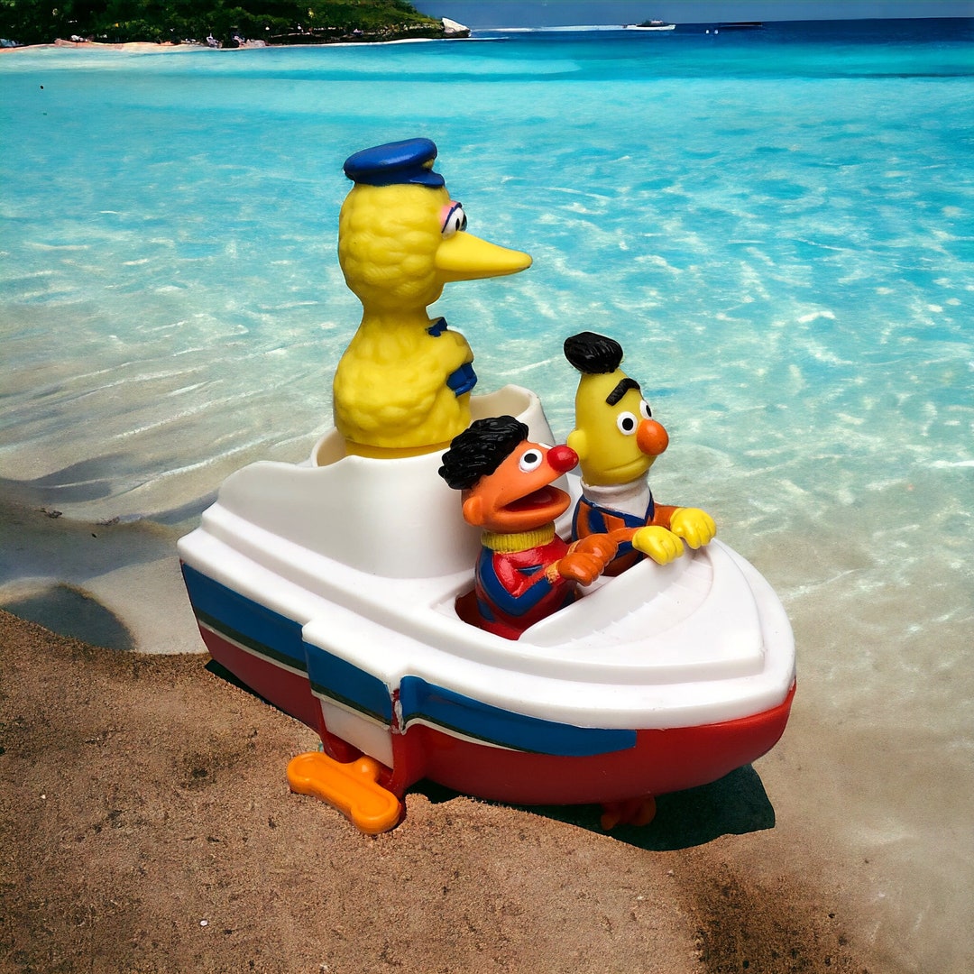 Illco Jim Henson Sesame Street Wind up Boat Big Bird, Ernie, Bert ...