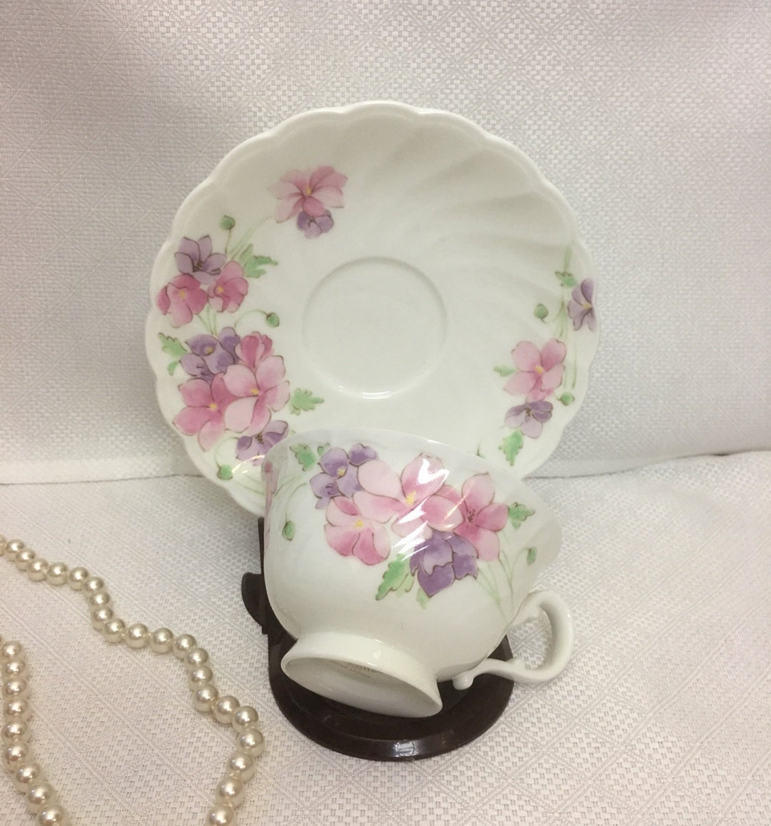 Set of 2 Noritake Tea Cup and Saucer Set "studio Collection" Floral ...