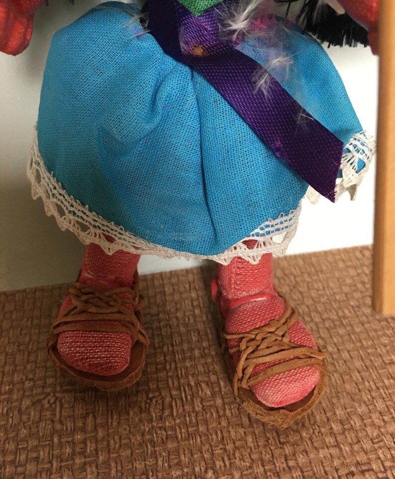 FREE SHIPPING Handmade Oil Canvas Mexican Doll Girl Figure | Etsy