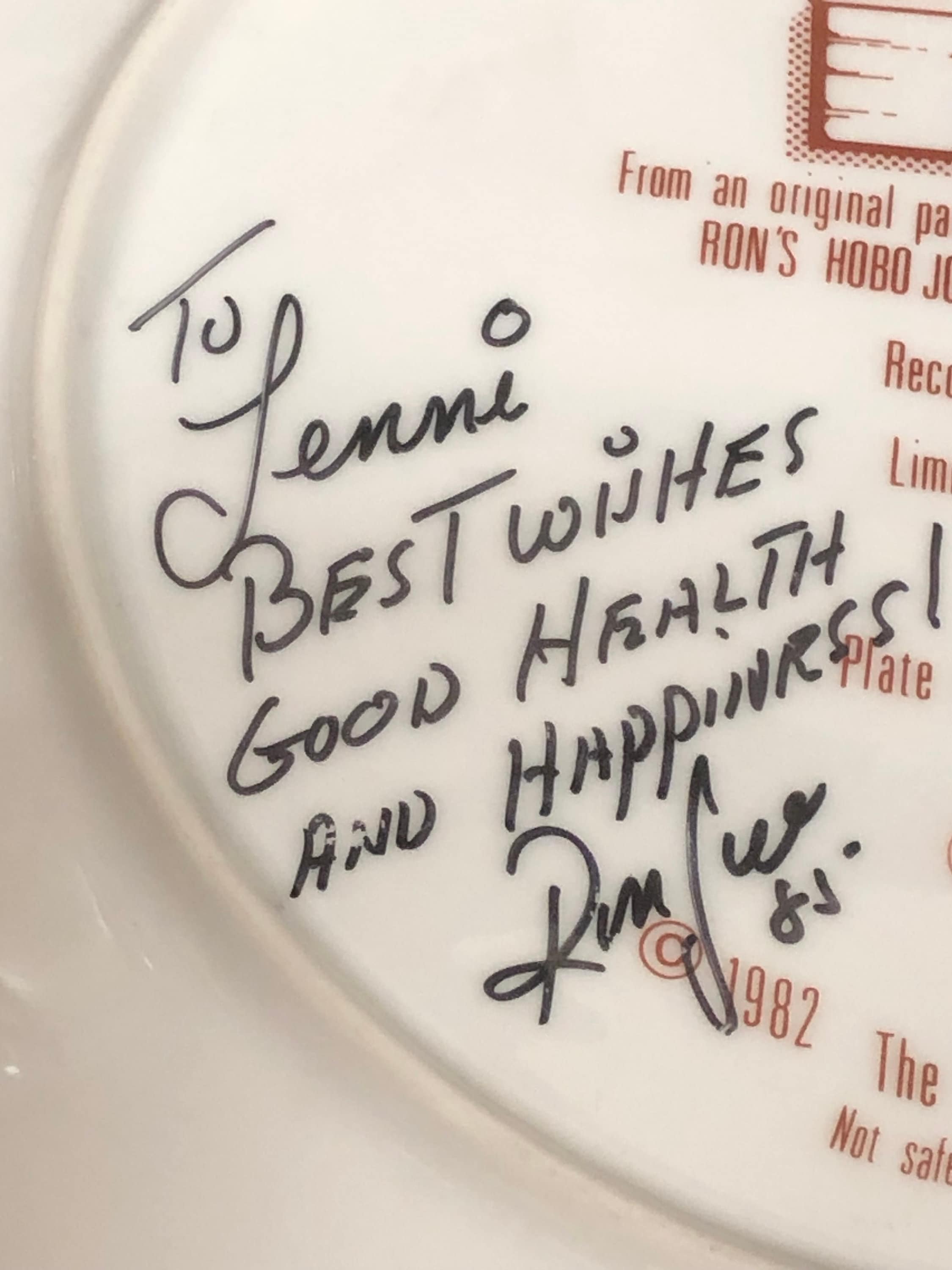 1982 Ron Lee Signed 10.5 Plate Do Not Disturb the World - Etsy