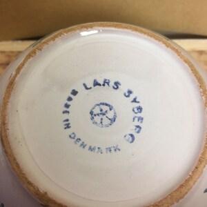 Denmark's Lars Syberg Ceramic Two Handled Bowl With Floral - Etsy